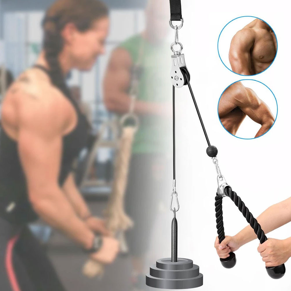 Fitness DIY Pulley Cable Machine Attachment Fitness LAT and Lift Pulley ...