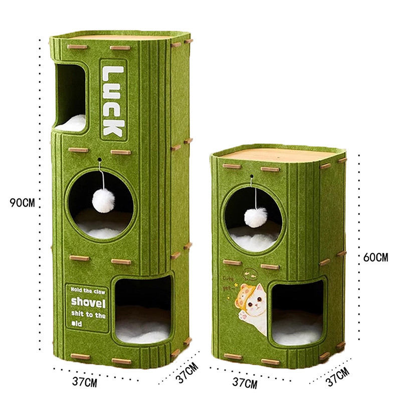 Multi-Layer Cat House For Indoor Cat Climbing Frame Integrated Cat Tree ...