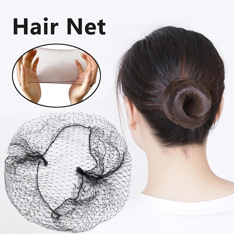 Individual Packed Invisible Hair Nets Elastic Edge Mesh Hairnets for Food Service Women Buns ...