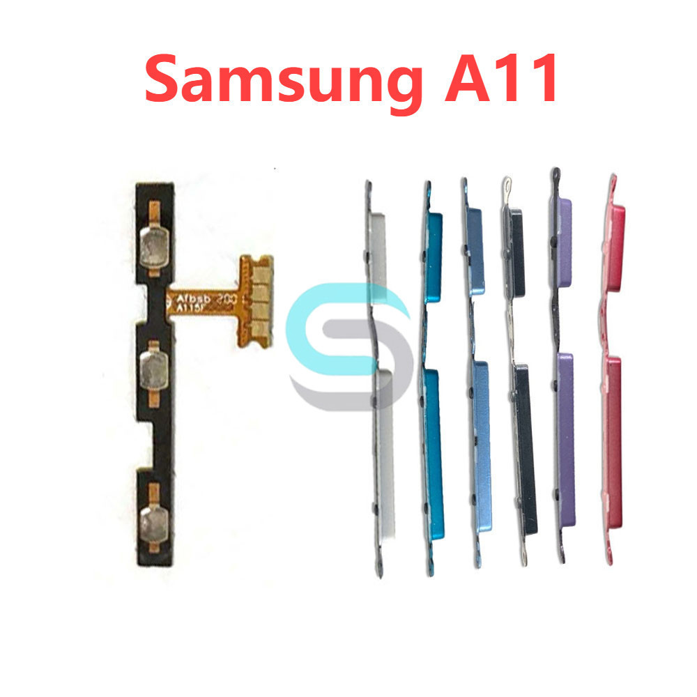 Power volume button flex For Samsung Galaxy A11 A115 Side key Switch Key Mute control Button ...