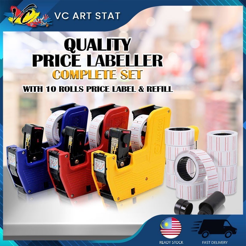 VC Art Quality Price Labeller MX5500 MX6600 Complete Set Label Paper ...