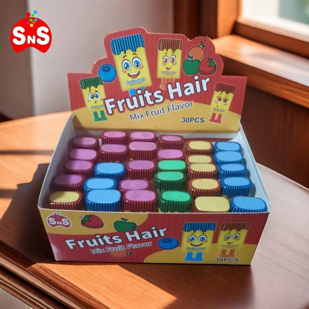 SnS Fruit Hair Mixed Fruit Flavor(8gx30Pcs) Snack Sweet Candy Bonbon ...