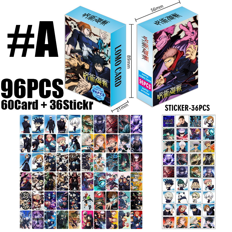 New Jujutsu Kaisen Card Anime Lomo Card 96pcs Jujutsu Kaisen Photocard ...