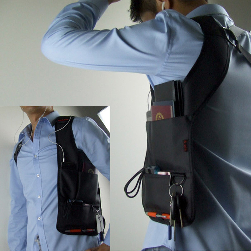 Anti-Theft Hidden Underarm Cellphone Bag Close-Fitting Chest Shoulder ...
