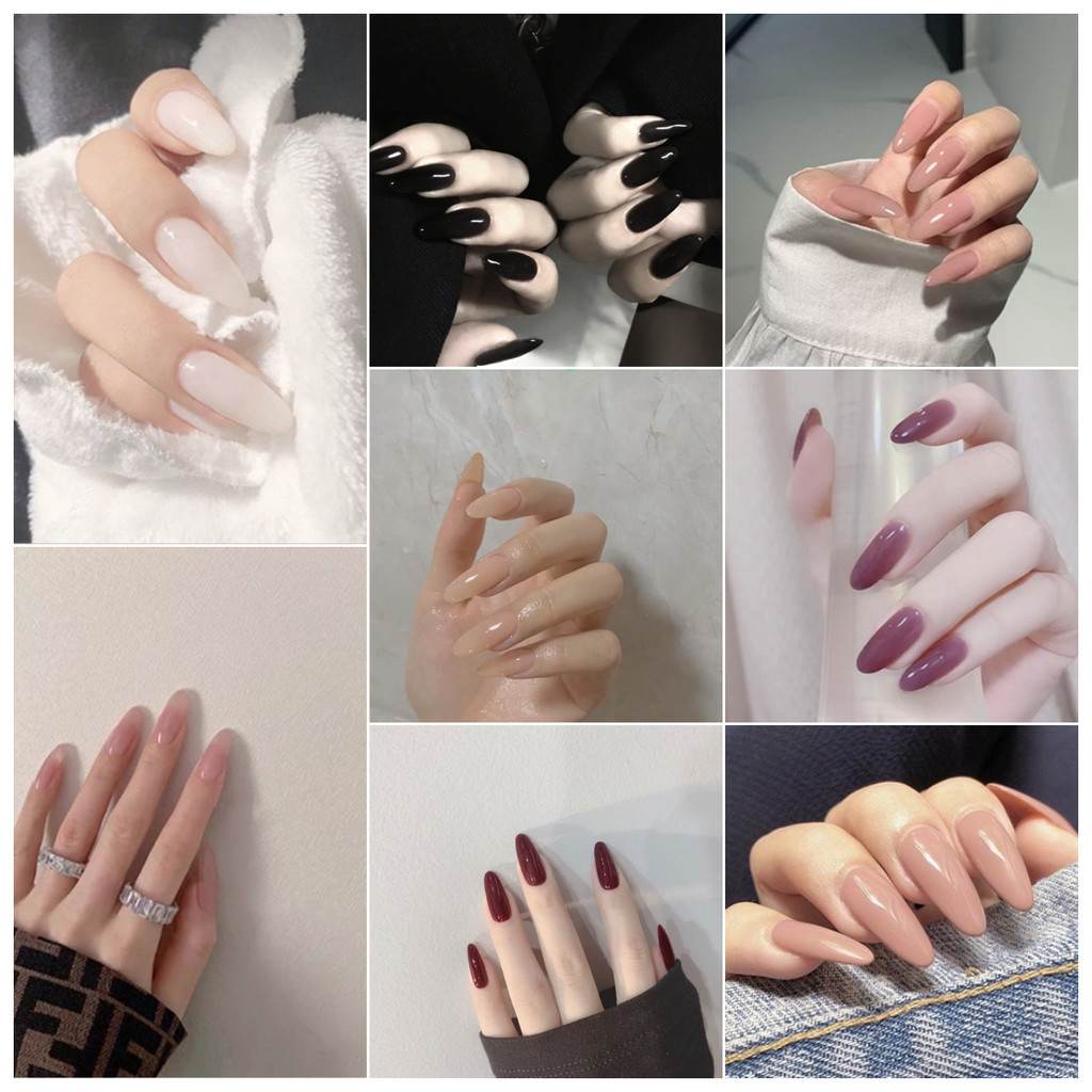 【FREE GLUE】2024 Newest 24pcs Nail Art French Fake Nails Set with Glue ...