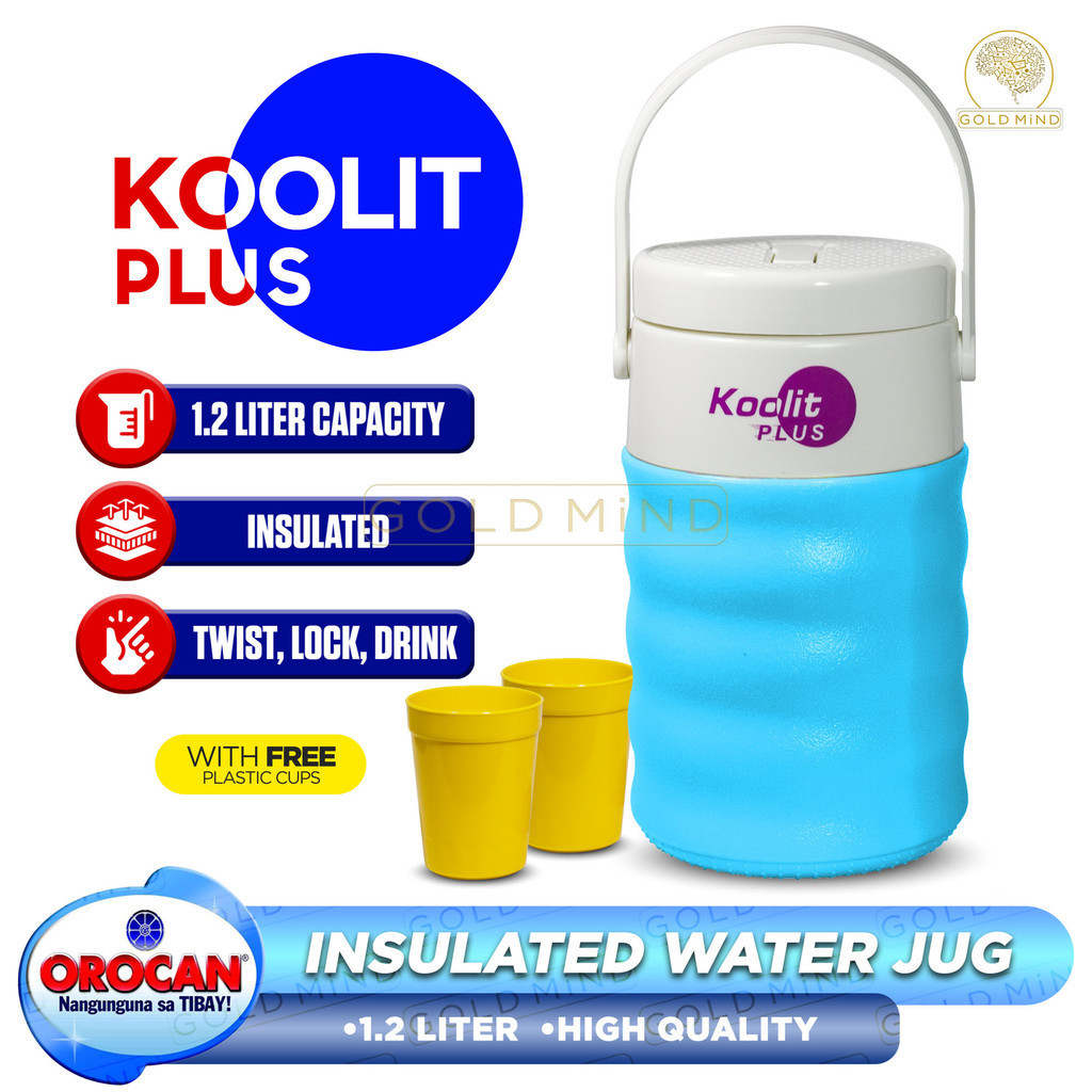 Orocan Water Jug 1.2 Liters Koolit Plus - Gold Mind | Shopee Philippines