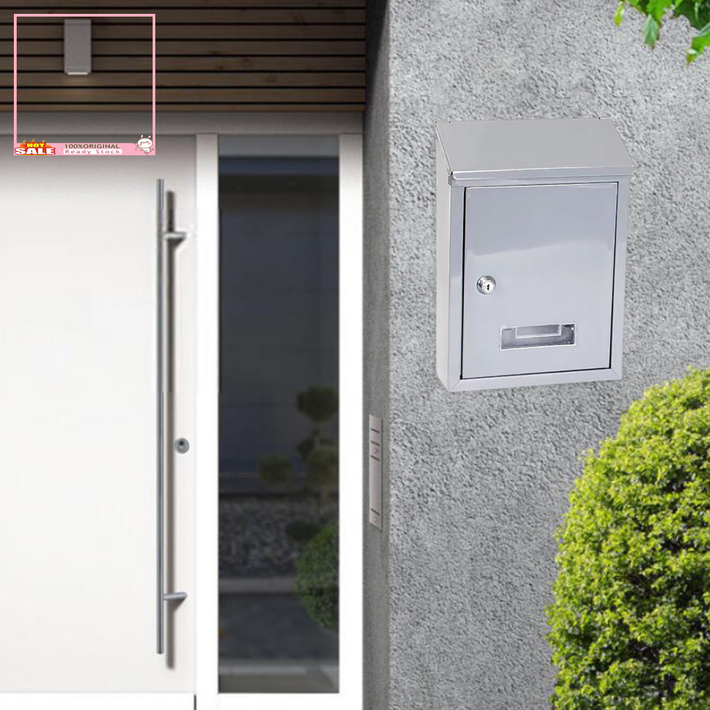 GOF Weatherproof Mailbox Lockable Home Mailbox Secure Wall Mount ...