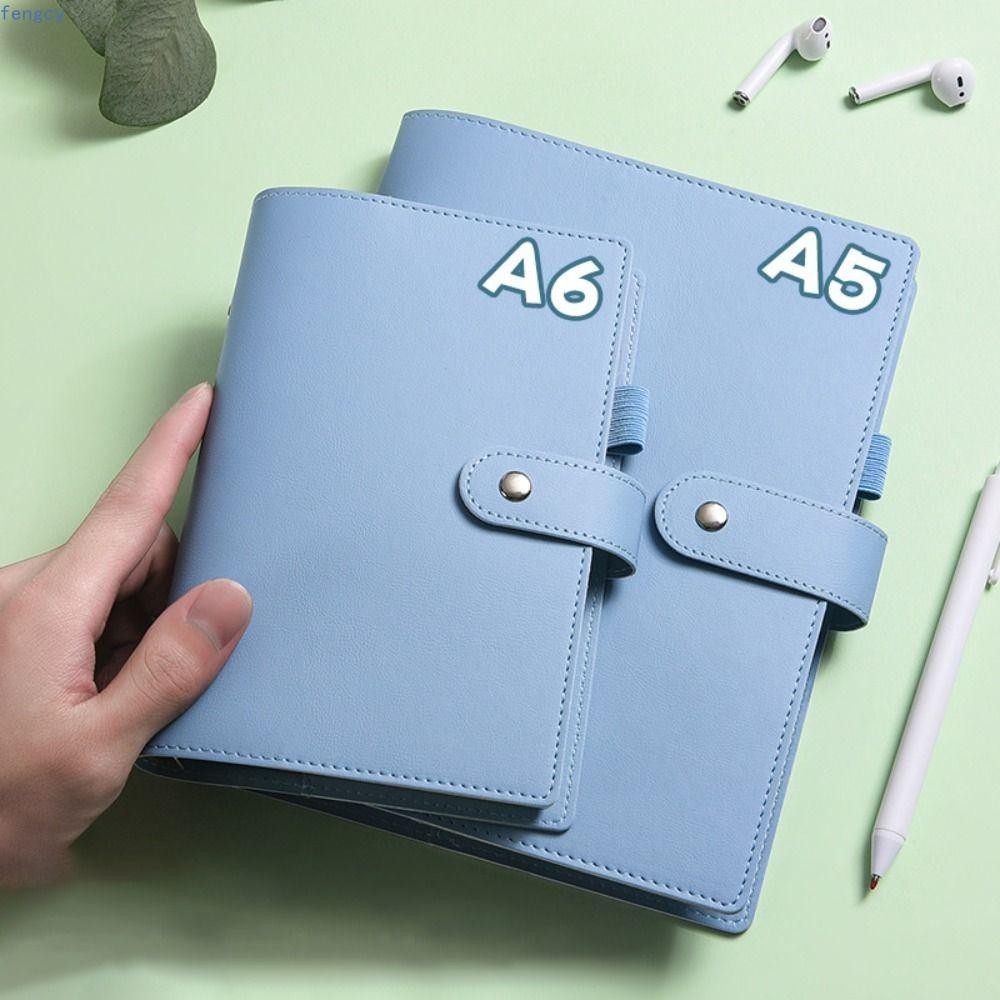FENGCY A5/A6 Binder Notebook Cover, PU Leather Refillable Loose Leaf ...