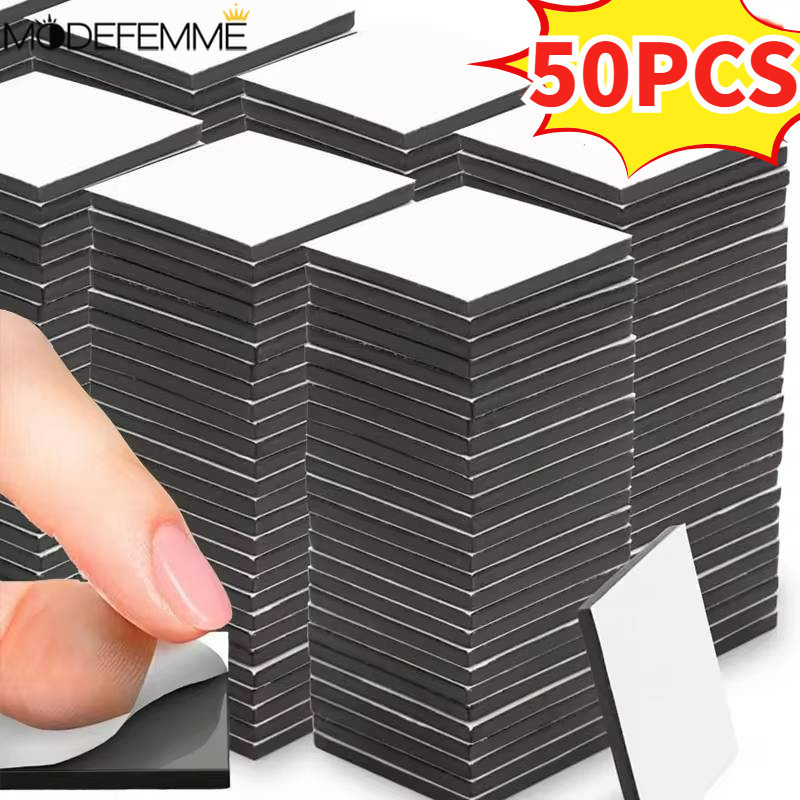 50PCS Square Magnet Sheets - Flexible Sticky Magnet Tape - Self ...