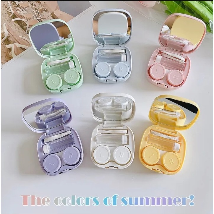 Portable Contact Lens Case Cosmetic Contact Lenses Storage Box with ...