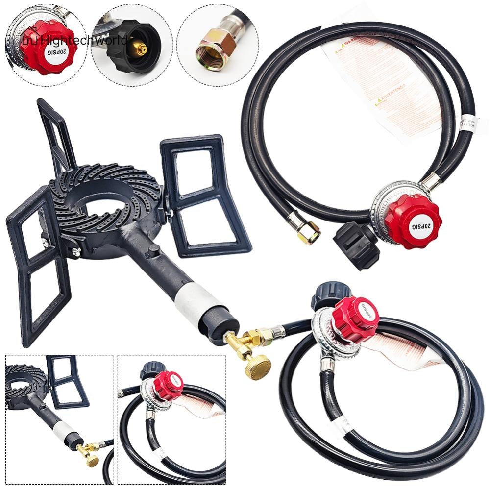1.5FT High Pressure Propane Regulator and Hose 0-20 PSI Adjustable ...