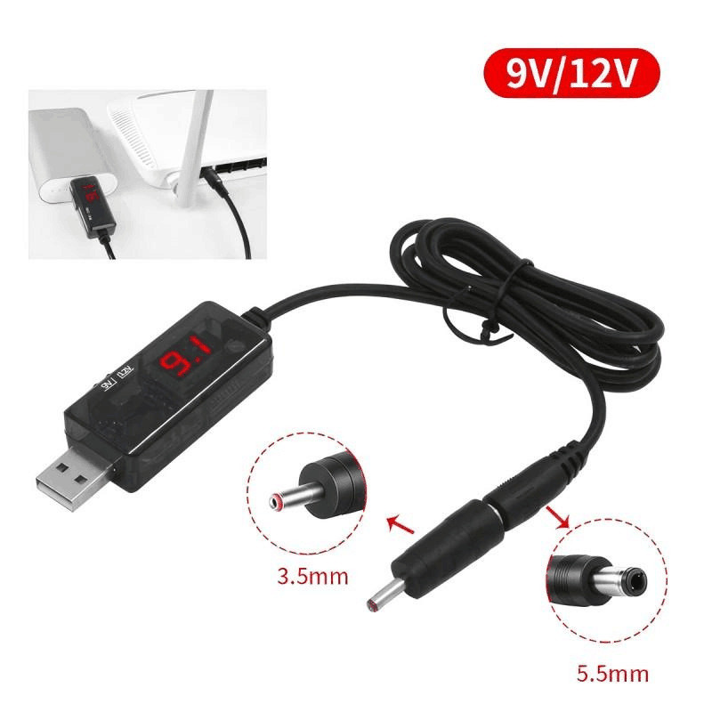 Universal 9V-12V USB Charger for Power Bank, Motorcycle, WiFi Router ...