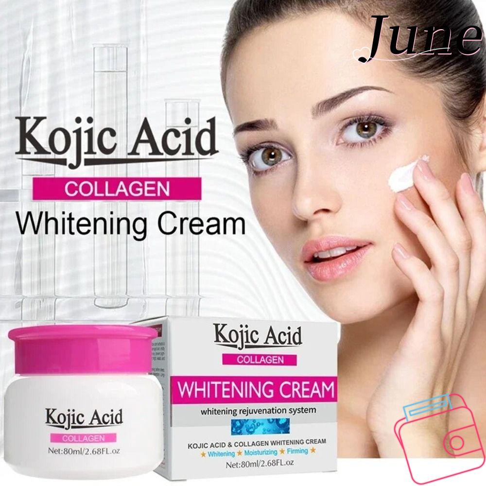 JUNE Whitening Cream, Collagen Kojic Acid Skin Brighten Body Cream ...