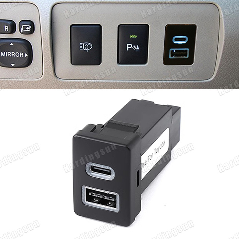 Quick Car Charger Dual USB QC3.0 Type C PD Interface Socket Auto Phone ...