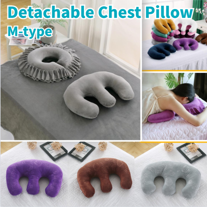 M-type Detachable Chest Pillow Beauty Salon SPA Washable Care Breast ...