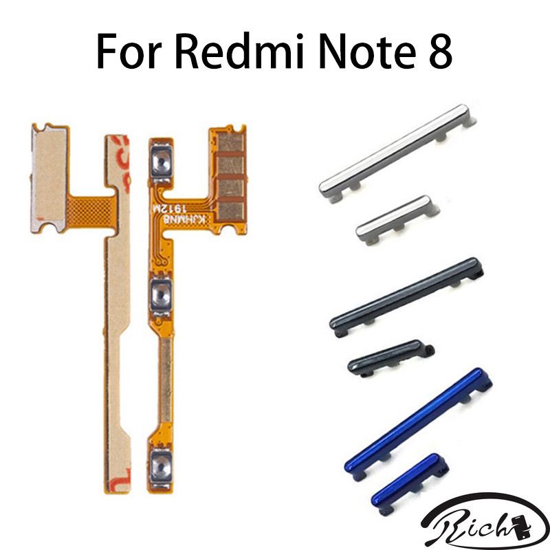 Side Key For Xiaomi Redmi Note 8 ON OFF Power Volume Button Flex Ribbon ...