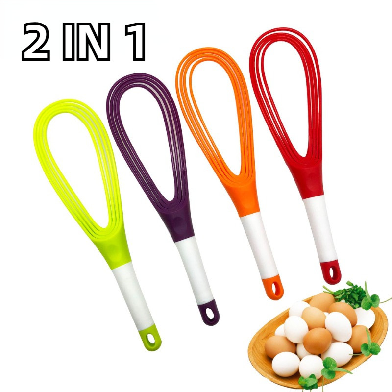 Rotary Whisk Dual Purpose Plastic Folding Storage Mixer Multifunctional ...