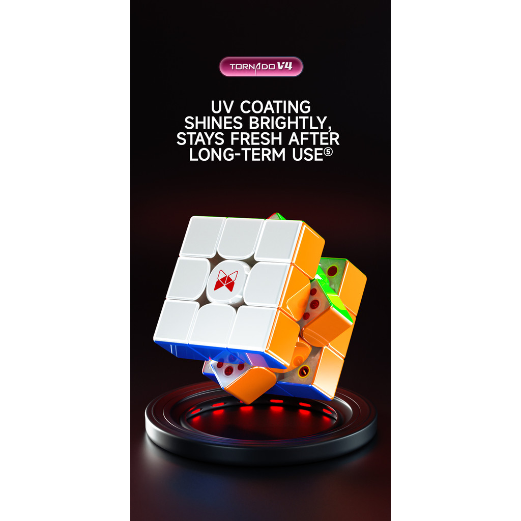 Qiyi X Man Tornado V4 Maglev 24 Adjustments to Just 8 Cube 3x3x3 Speed Cube Pioneer UV Coating 3 ...