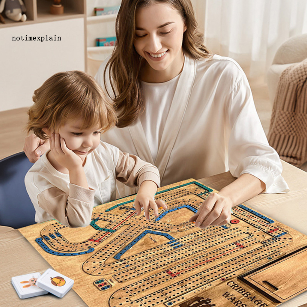 NTA Cribbage Strategy Game Wooden Cribbage Board Fun and Portable ...