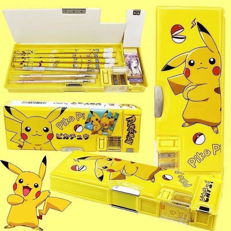 Pikachu Boys and Girls Pen Combination Pencil Shapper Pencil ...