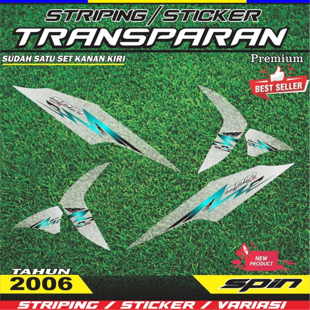 Stickeruv Transparent STRIPING SUZUKI SPIN 125 2006 Latest Design Cool ...