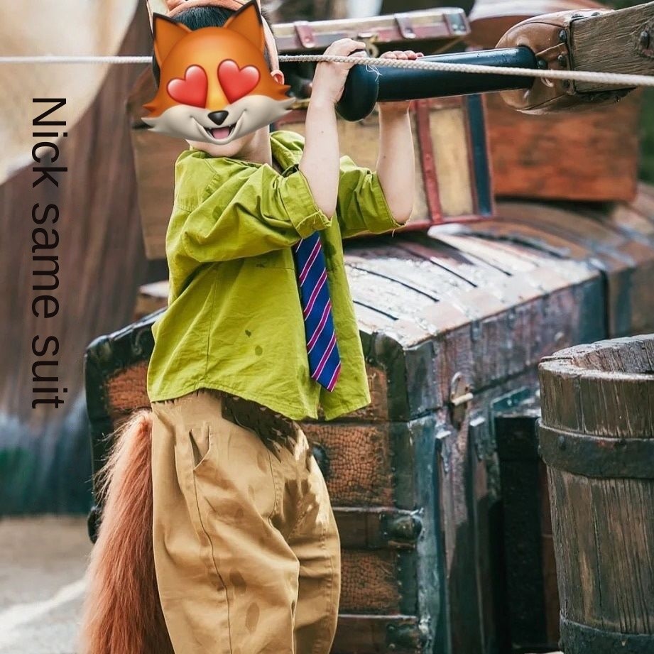 Zootopia Nick FoxCosplayChildren's Watch Show Shirt Pants Tie Ear Full ...