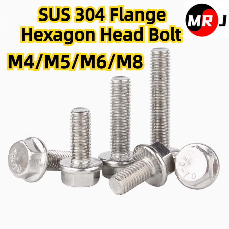 [MRJ] 304 Stainless Steel Flange Hexagon Screw Anti-Loose Flange ...