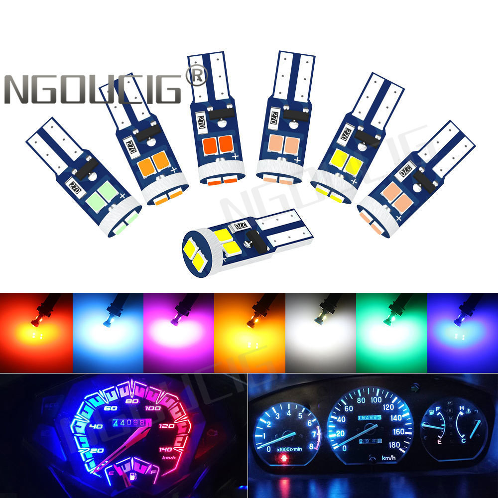 NGOUCIG 5PCS 10PCS High Quality T5 LED Dashboard Light Dash bulb W1.2 ...
