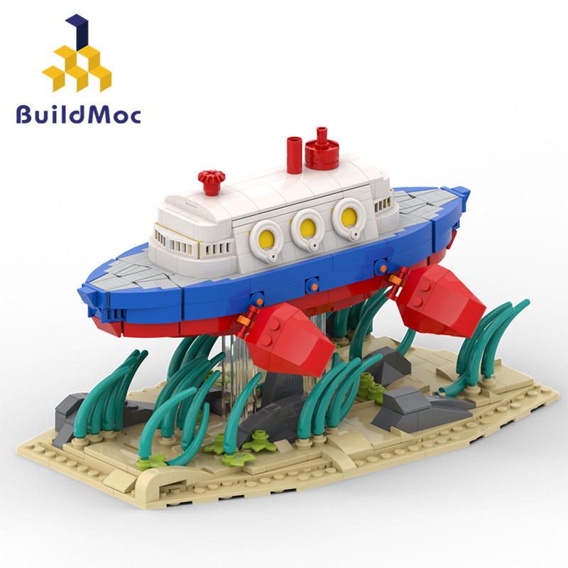 BuildMOC Ponyo on the Cliff Model Ponyo's submarine Building Blocks ...