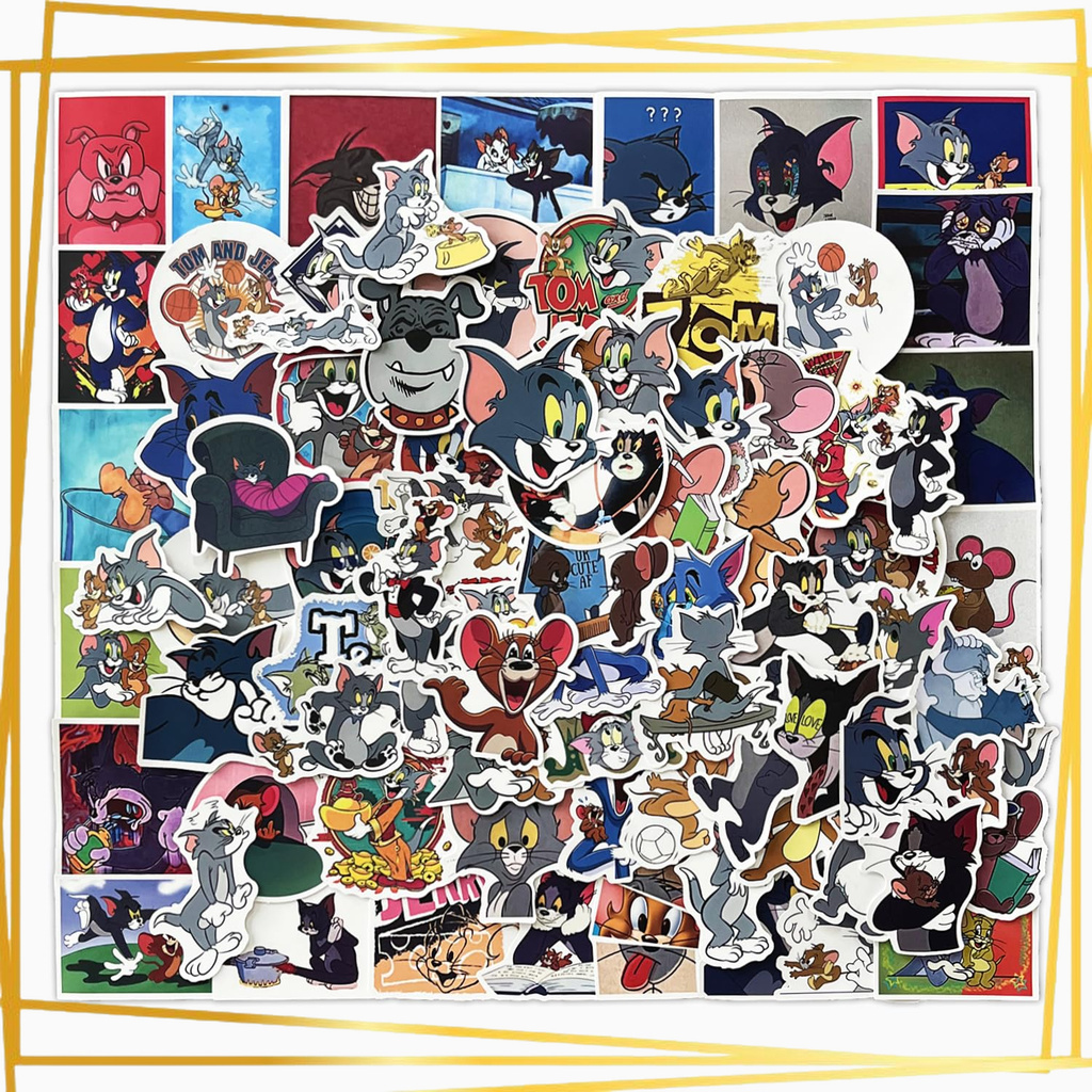 100 sheets Tom and Jerry sticker set Cute anime Waterproof decal Manga ...
