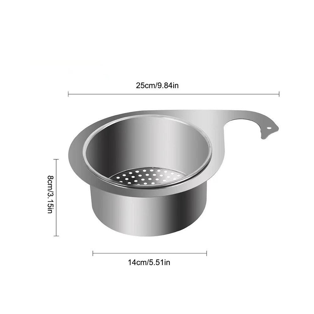 Multi-functional Tap Drain Basket Stainless Steel Swan Sink Strainer ...