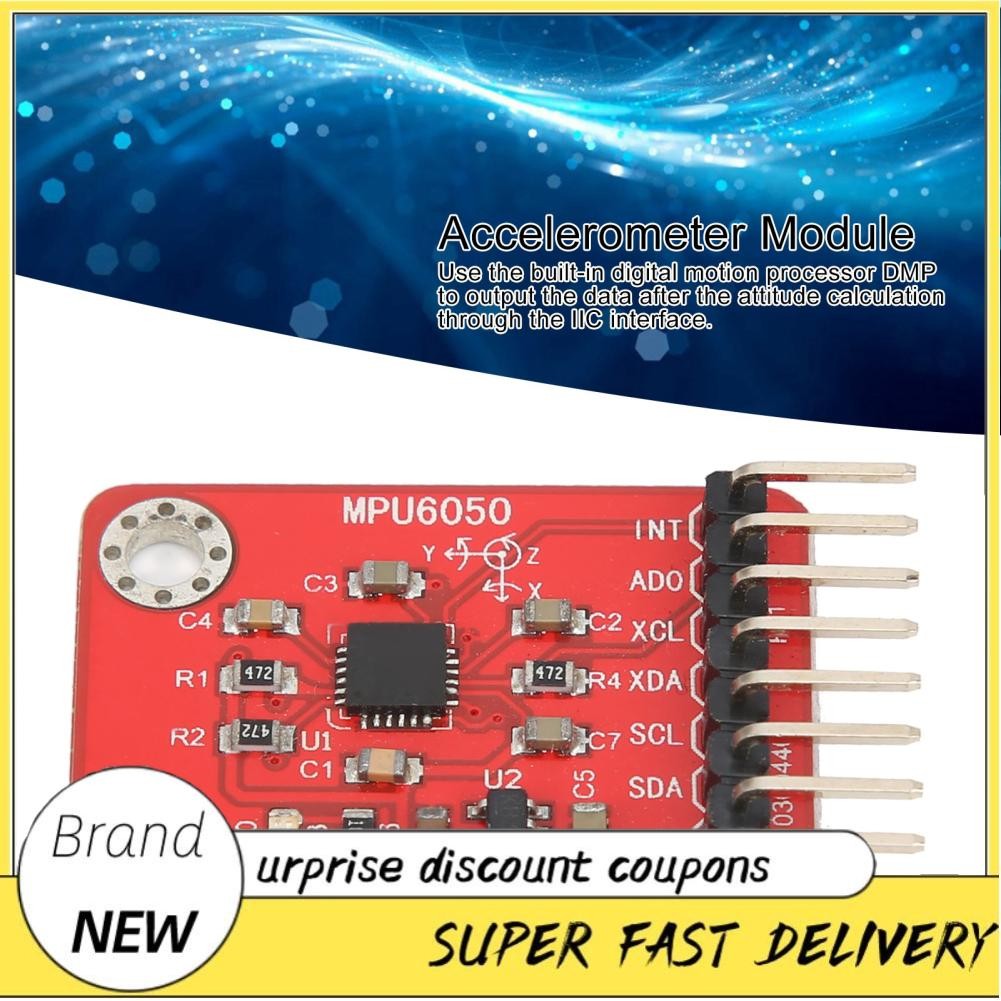 Freemarket MPU6050 6 Axle Accelerometer Gyroscope Sensor Module 16 Bit ...