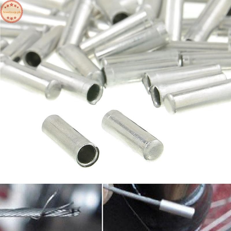 SURP 100pcs Bicycle Shifter Brake Gear Inner Cable Tips Ends Caps Crimp ...