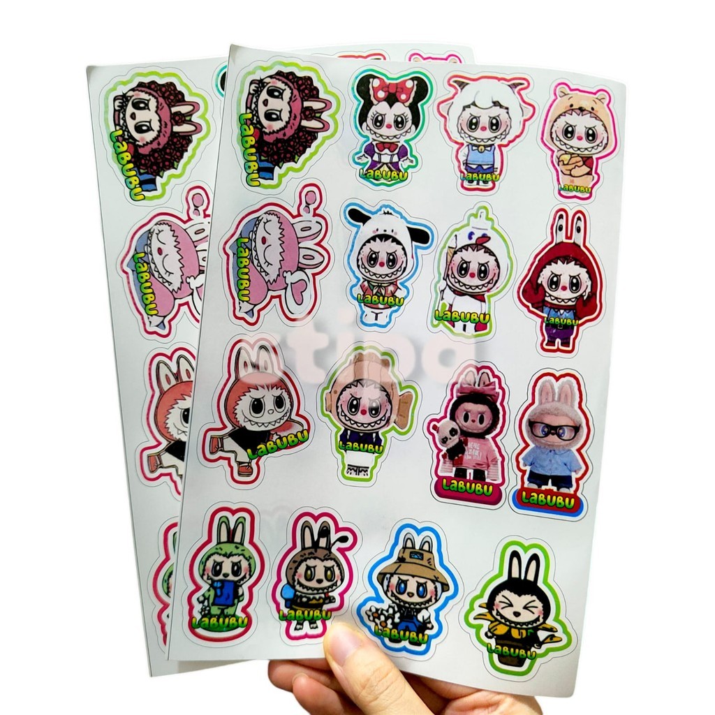 Labubu Stickers Sheets Haven't Cutting Labubu Characters Children's ...