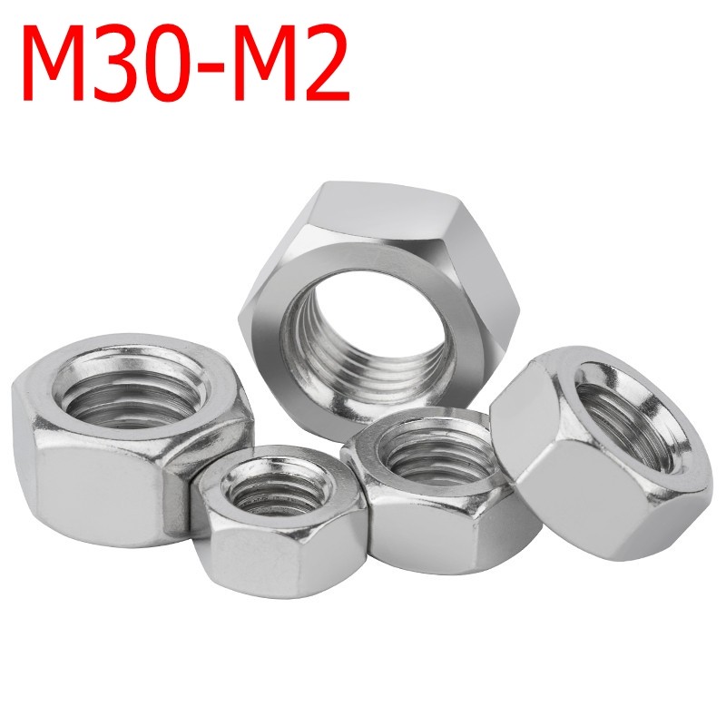 【M2-M30 】 GB 304 Stainless steel hex nut complete set screw cap M2 M3 ...