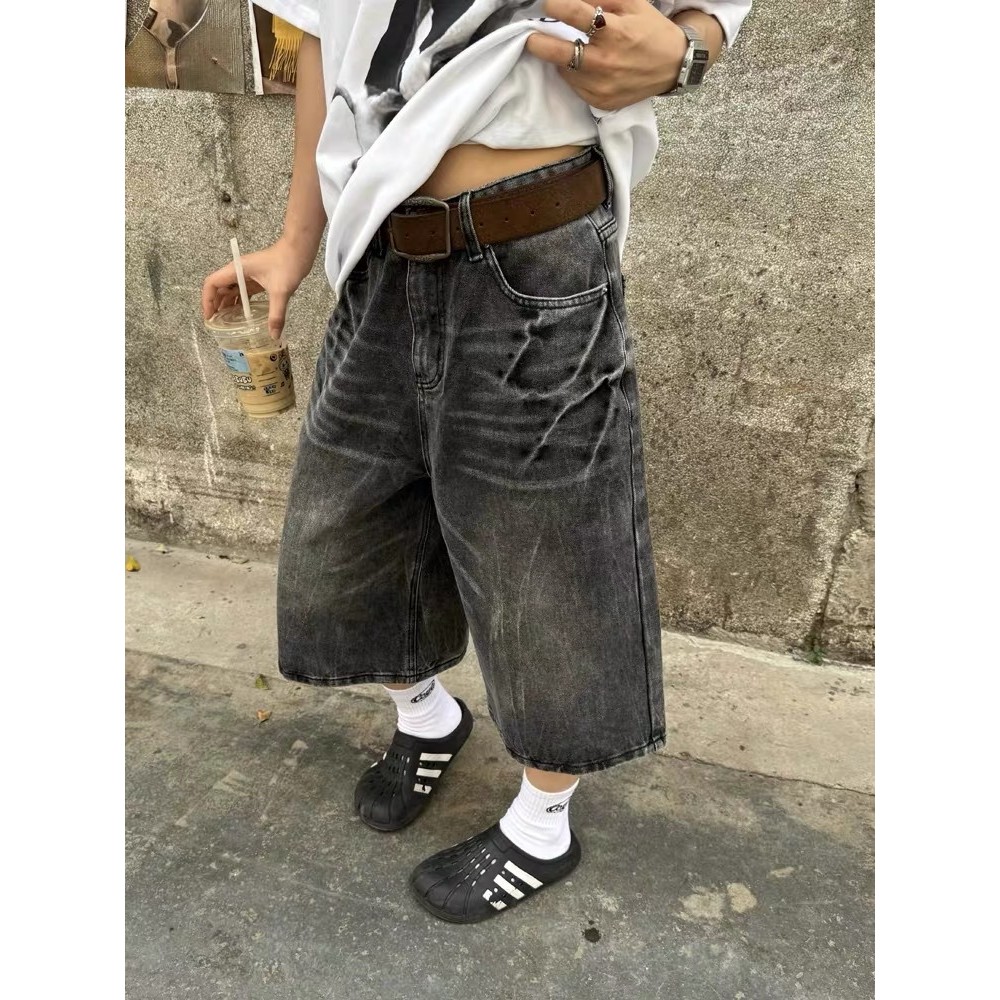 VINTAGE JORTS Summer Cropped Denim Shorts Men's and Women's American ...