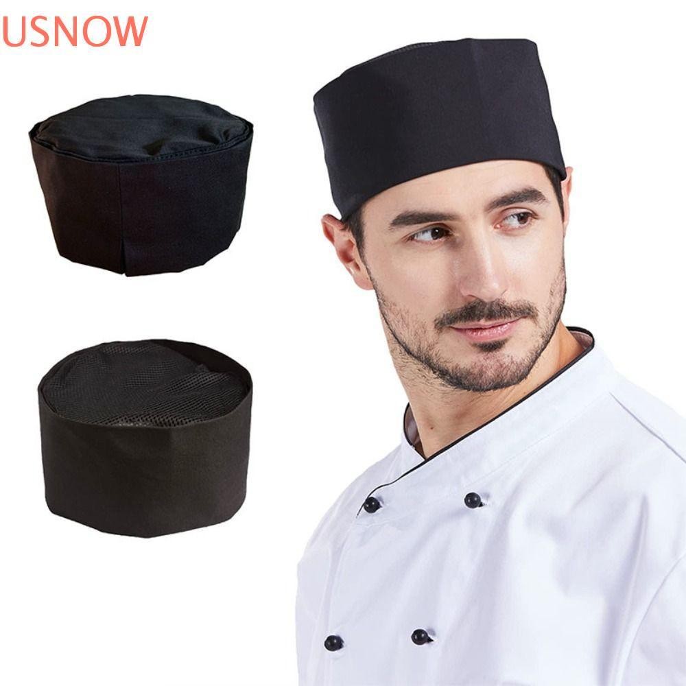 USNOW Breathable Sushi Cap, Japanese-Style WIth Mesh Top Chef Flat Top ...