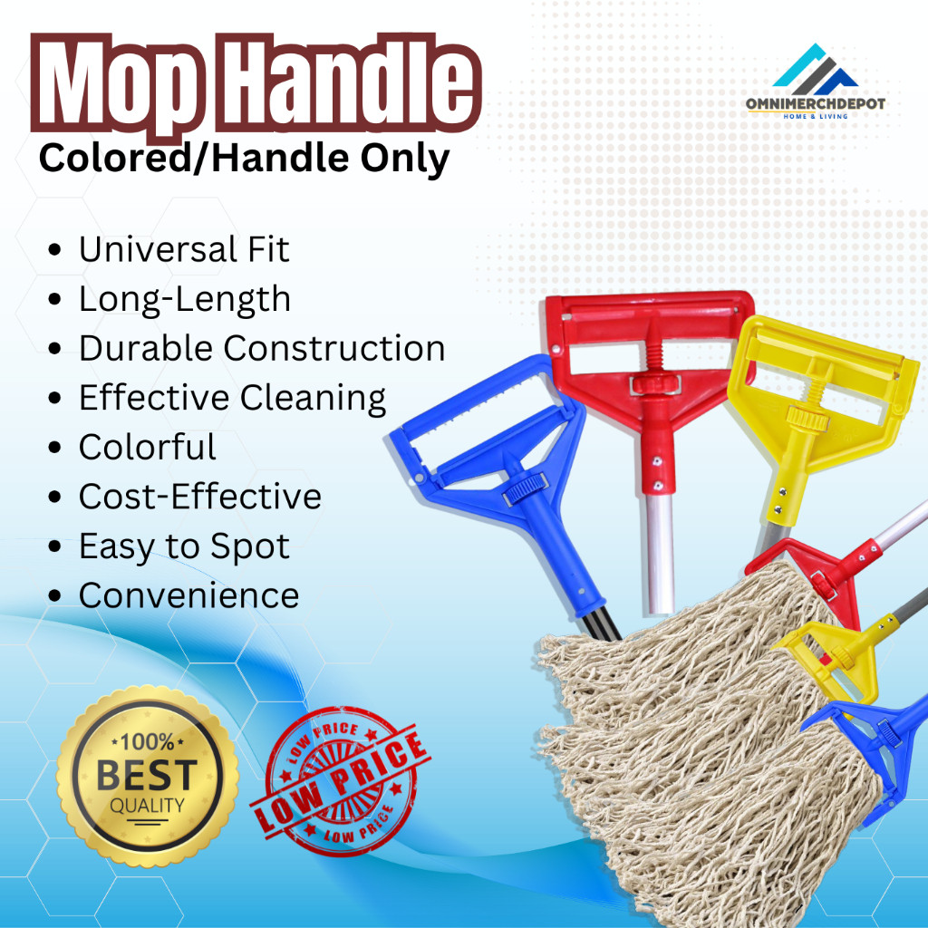 WorldWideBazaarHeavy Duty Aluminum Mop Handle Fits All Mop Heads Mop ...