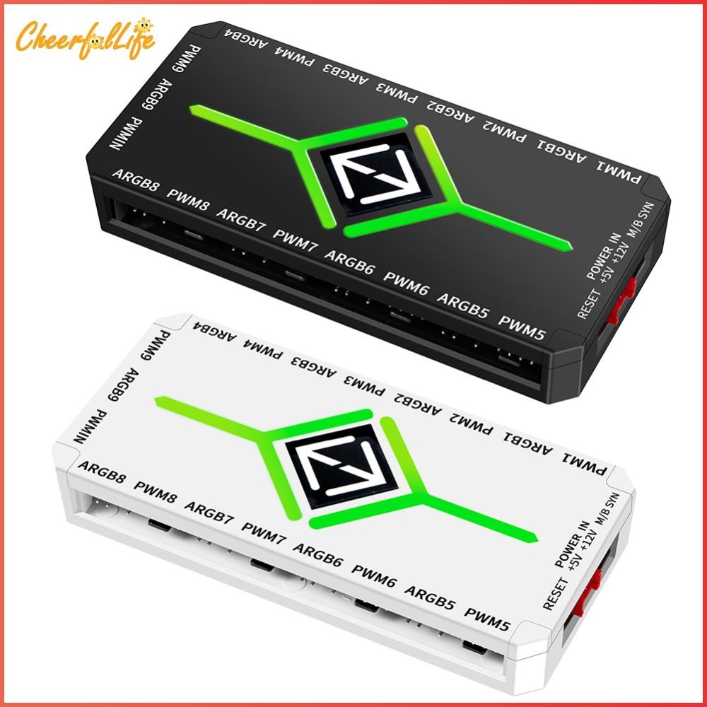 cheerful 1 To 9 Ports 3 in 1 4 Pin PWM Magnetic Suction Hub PWM ...