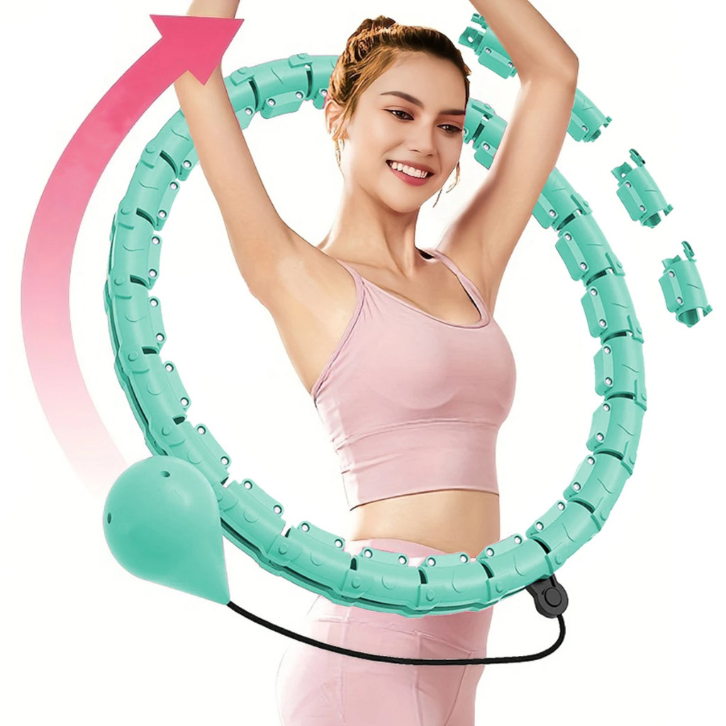 2in1 Hula 24 Knots Weighted Hula Circle Sport Hoops Weight Loss ...