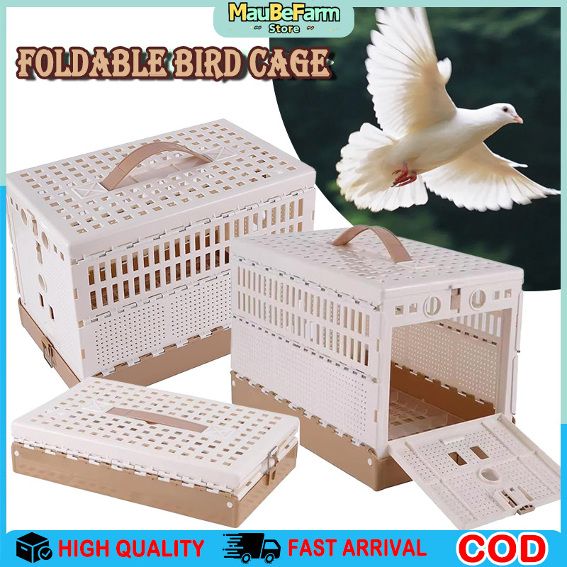Bird Cage Portable Foldable Plastic Travel Container Pigeon/Parrot ...