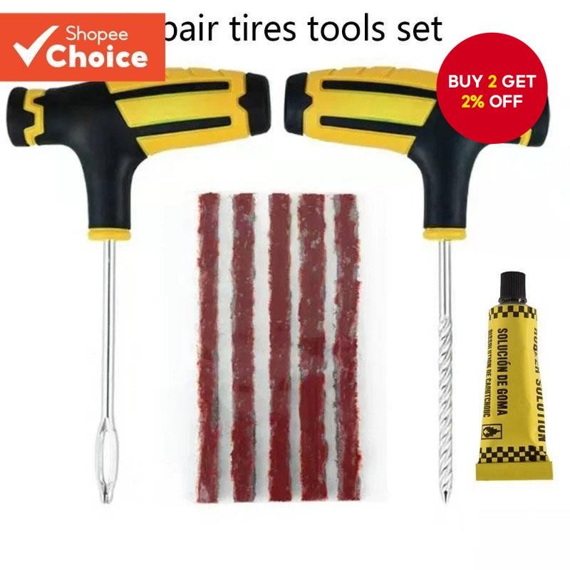Car Tire Repair Tool Tire Repair Kit Studding Tool Set Auto Bike ...