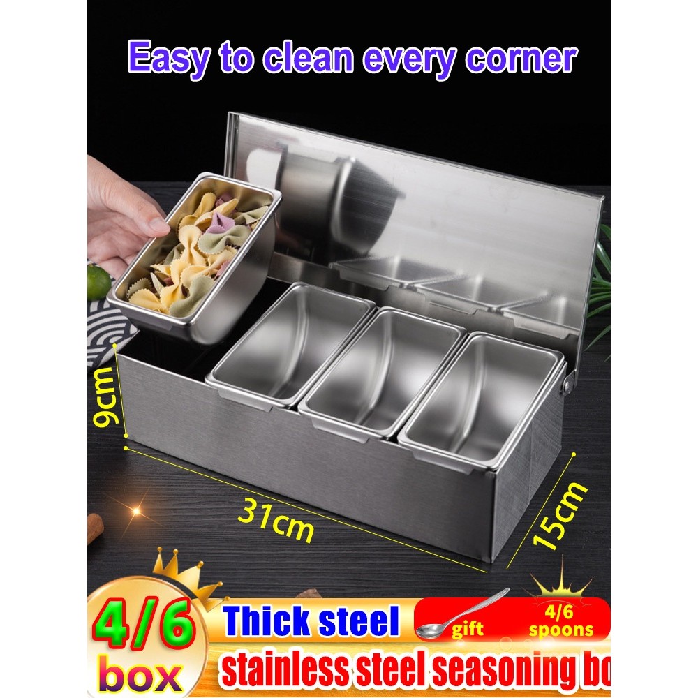 *Free spoon*kitchen condiments container sauce container spice jar ...