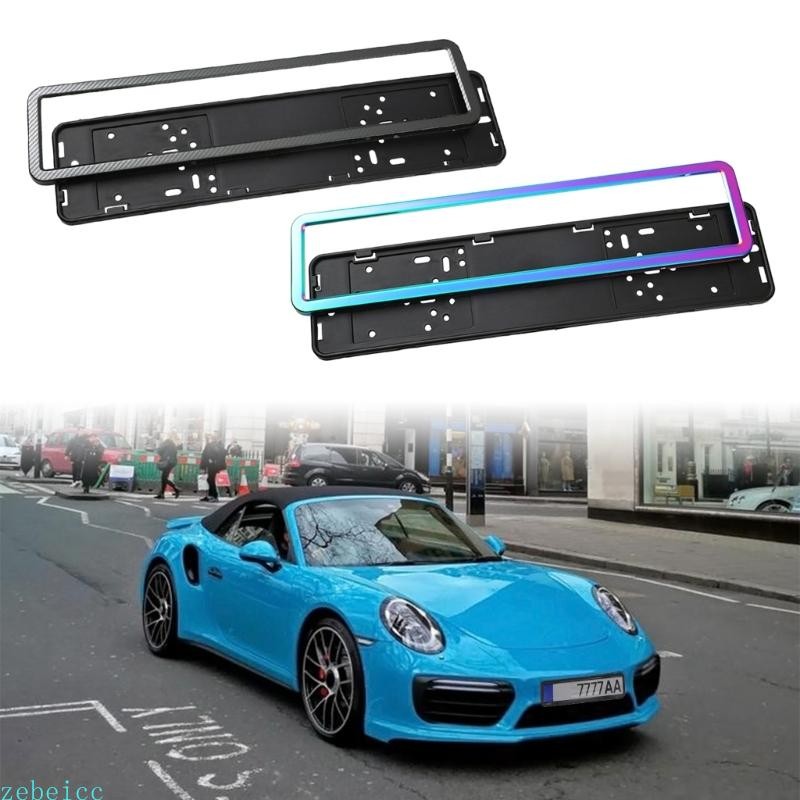 zebeicc Waterproof Car License Number Plate Frame Cover Holder Stand ...