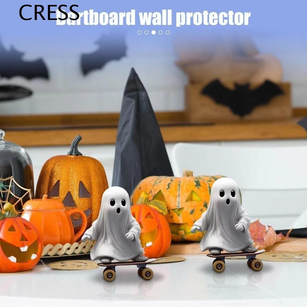 CRESS Halloween Ghost Statues, Skateboard Ghost Halloween Themed Resin ...
