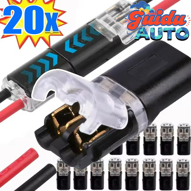 [ MOAuto ] 2 Pin Way Plug Wire Connectors - 18-22AWG 300V 10A ...