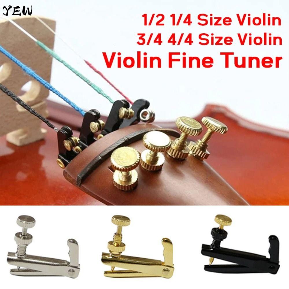 YEW 4PCS/Set Violin Fine Tuner, for 1/2-1/4 3/4-4/4 Size Violin Violin ...