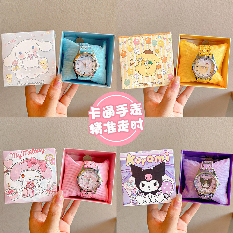 Sanrio cartoon kuromi watch Electronic pointer watch Kuromi Melody ...