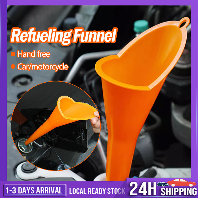 Long Stem Anti-Splash Funnel Gasoline Oil Fuel Filling Plastic Funnel ...