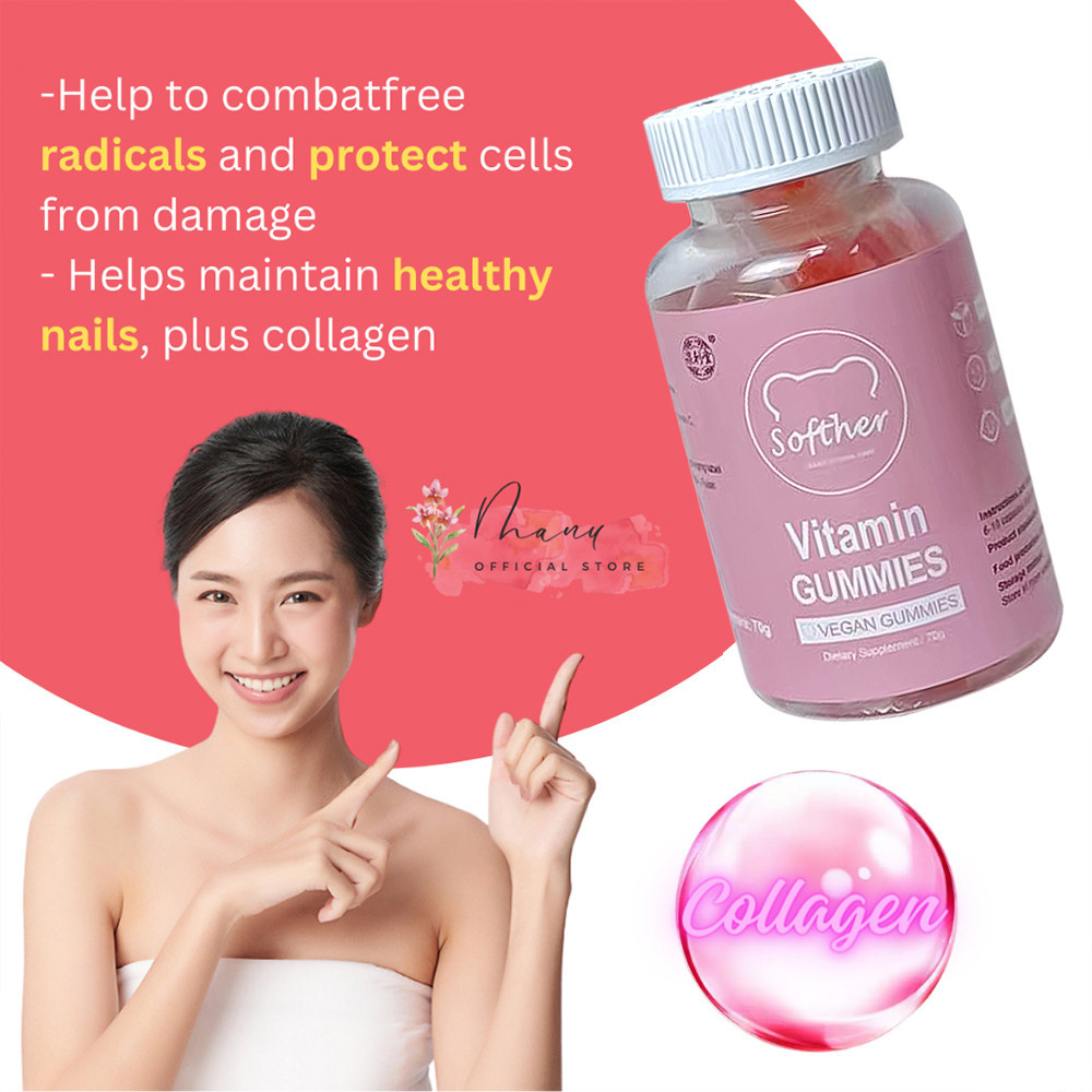 NutriBear Melatonin Gummies with Collagen + Biotin | Vit C and A ...